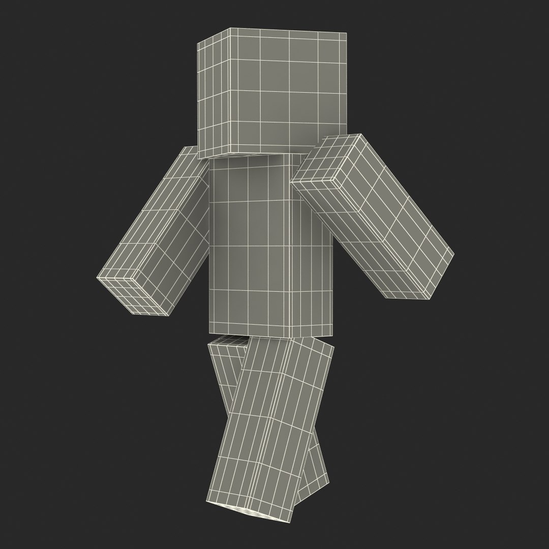 Minecraft Zombie Rigged 3d Model