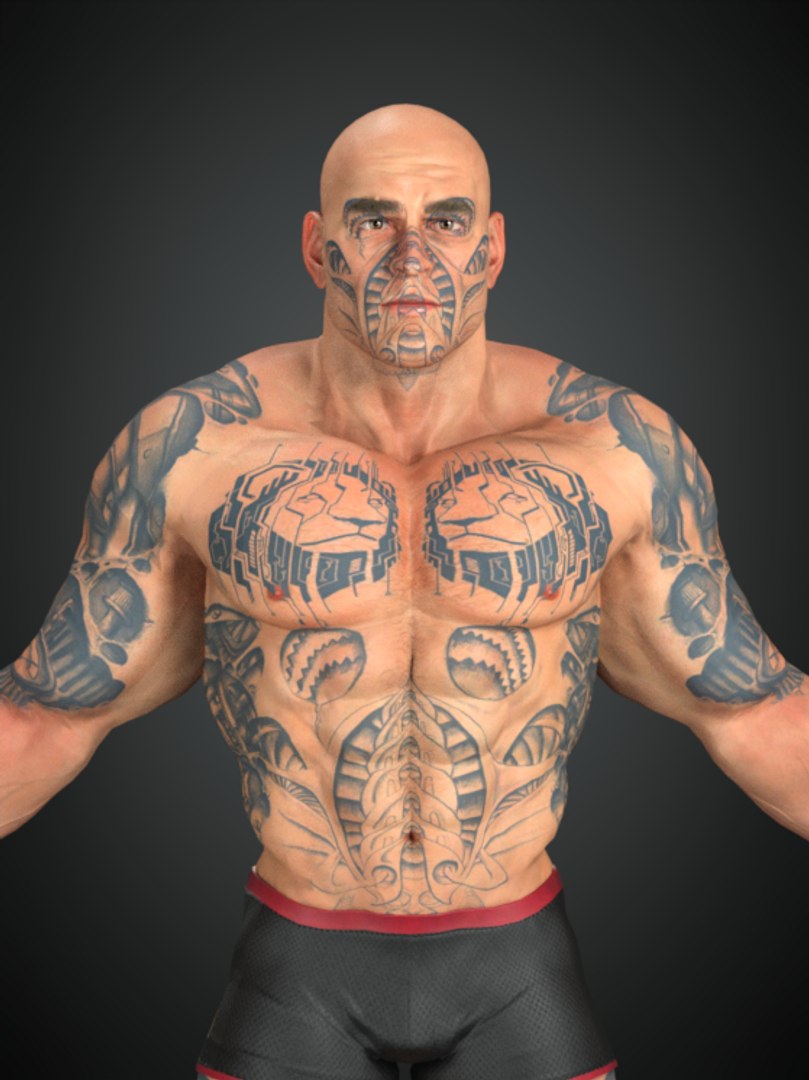 3D Realistic Rigged Muscula Man-Vima Character 3D Model Model ...