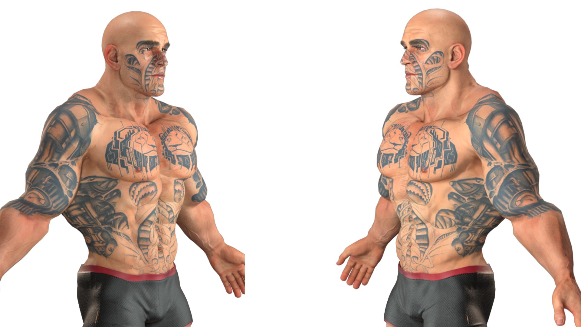 3D Realistic Rigged Muscula Man-Vima Character 3D Model model ...