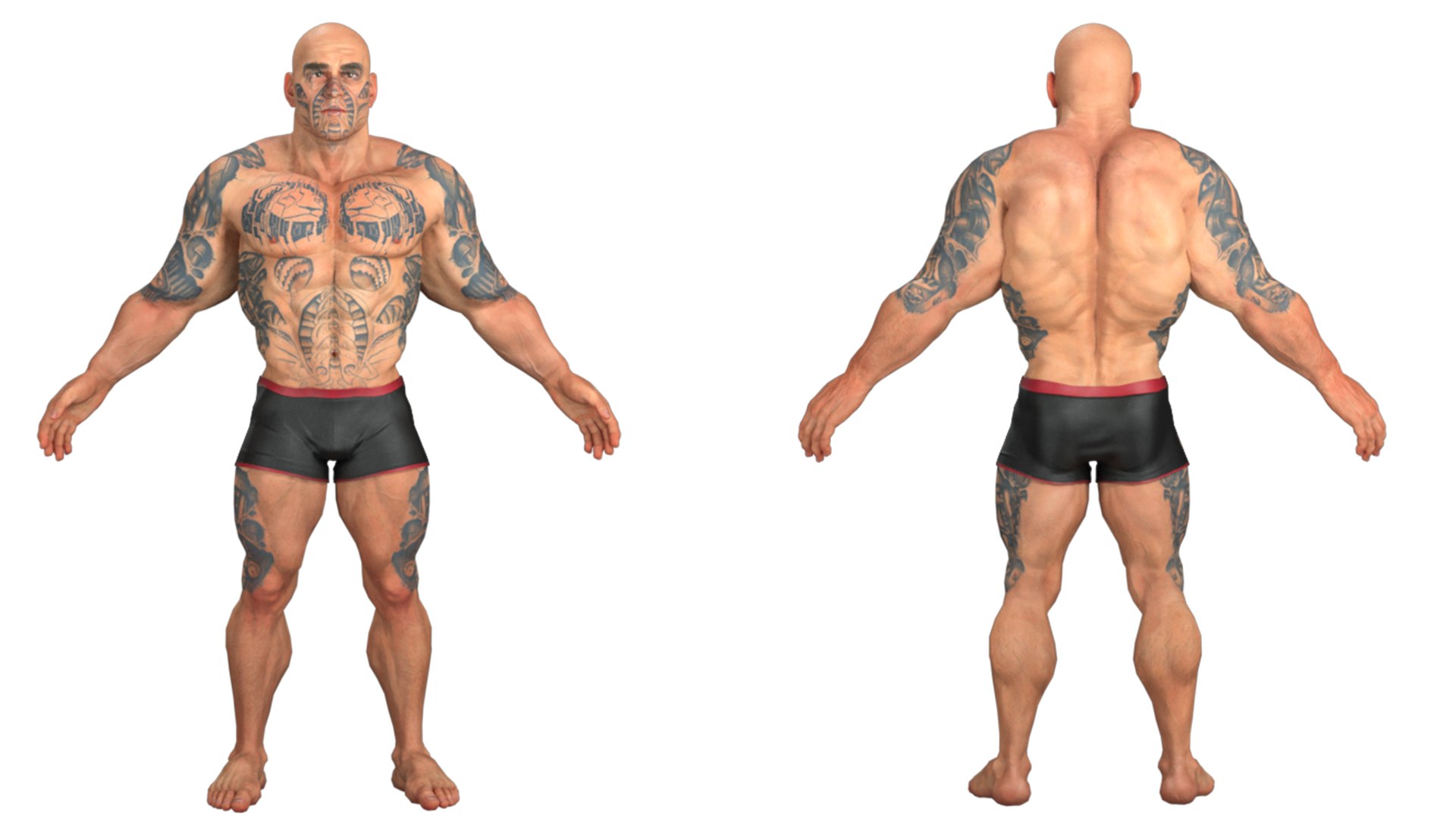 3D Realistic Rigged Muscula Man-Vima Character 3D Model model ...