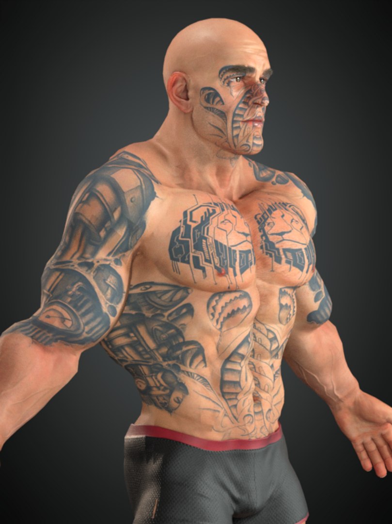 3D Realistic Rigged Muscula Man-Vima Character 3D Model Model ...