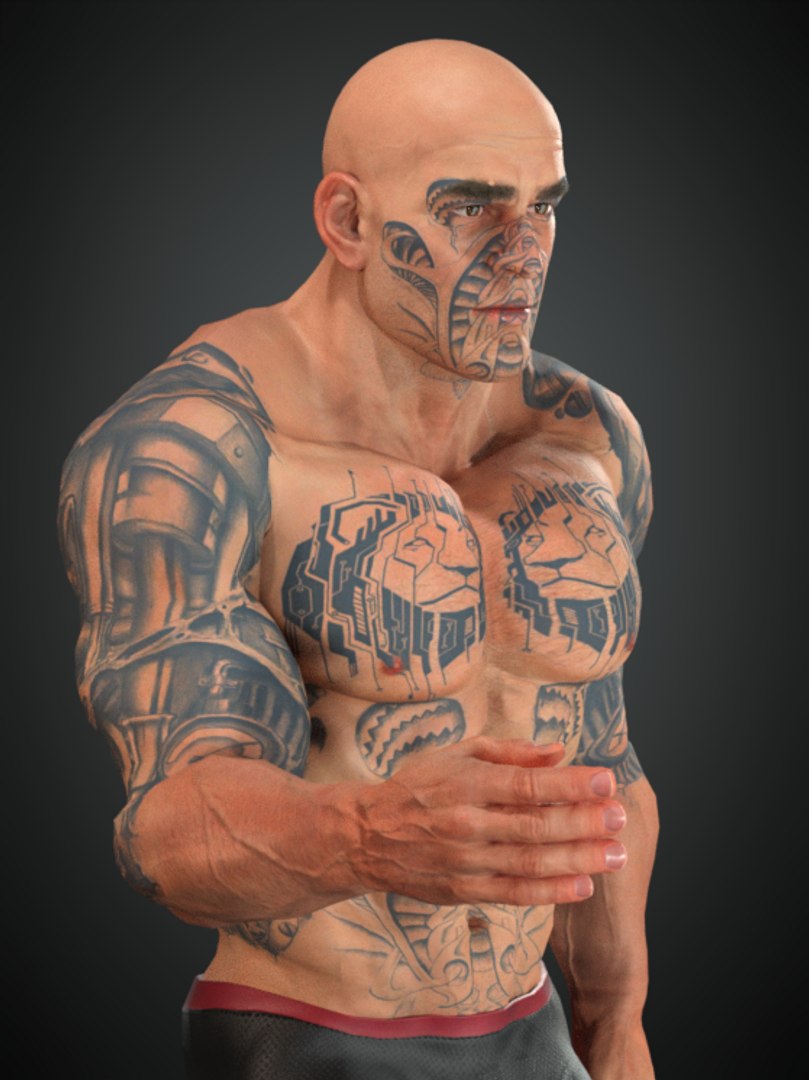 3D Realistic Rigged Muscula Man-Vima Character 3D Model model ...
