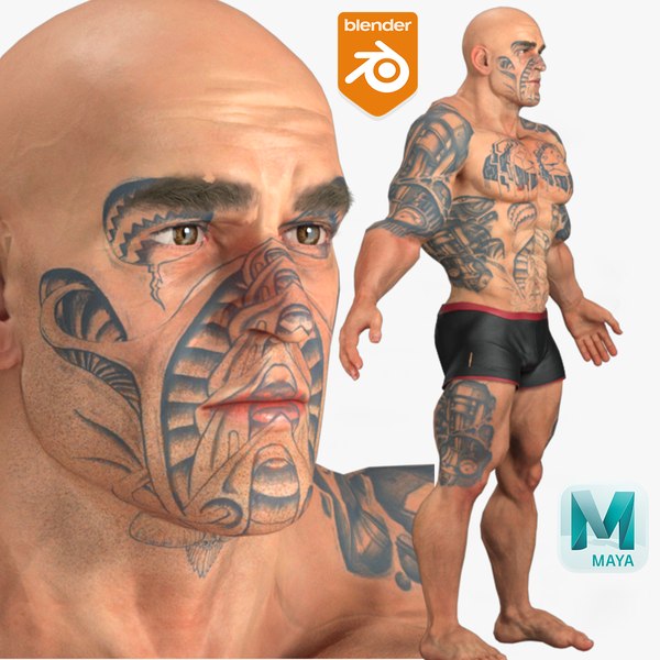 modelo 3d Modelo 3D de personaje realista de Muscula Man-Vima ...