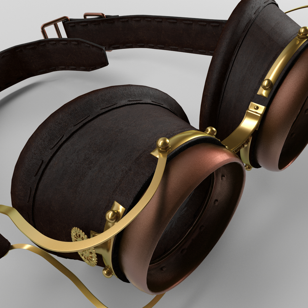 free c4d model steampunk goggles