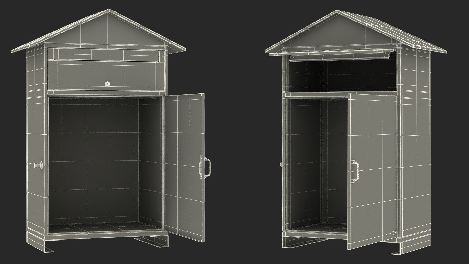 Drop Box For Parcels Red 3D - TurboSquid 2029478