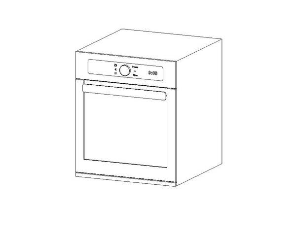modelo 3d Microondas y horno - Familia Revit paramétrica completa ...
