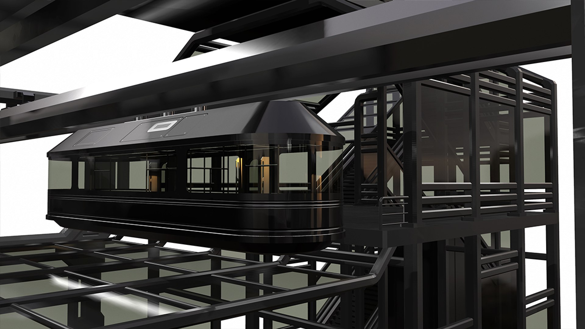 Sci-fi modular tram kit 3D model - TurboSquid 1276523