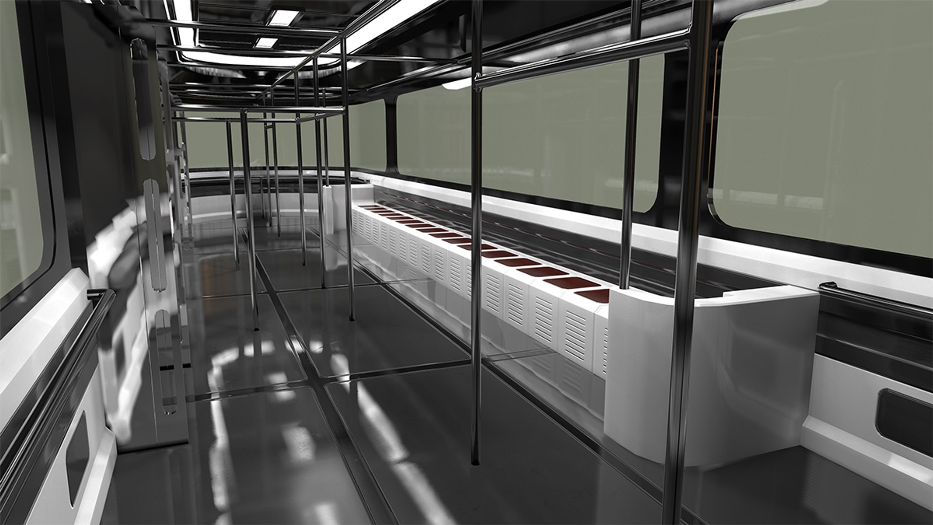 Sci-fi modular tram kit 3D model - TurboSquid 1276523