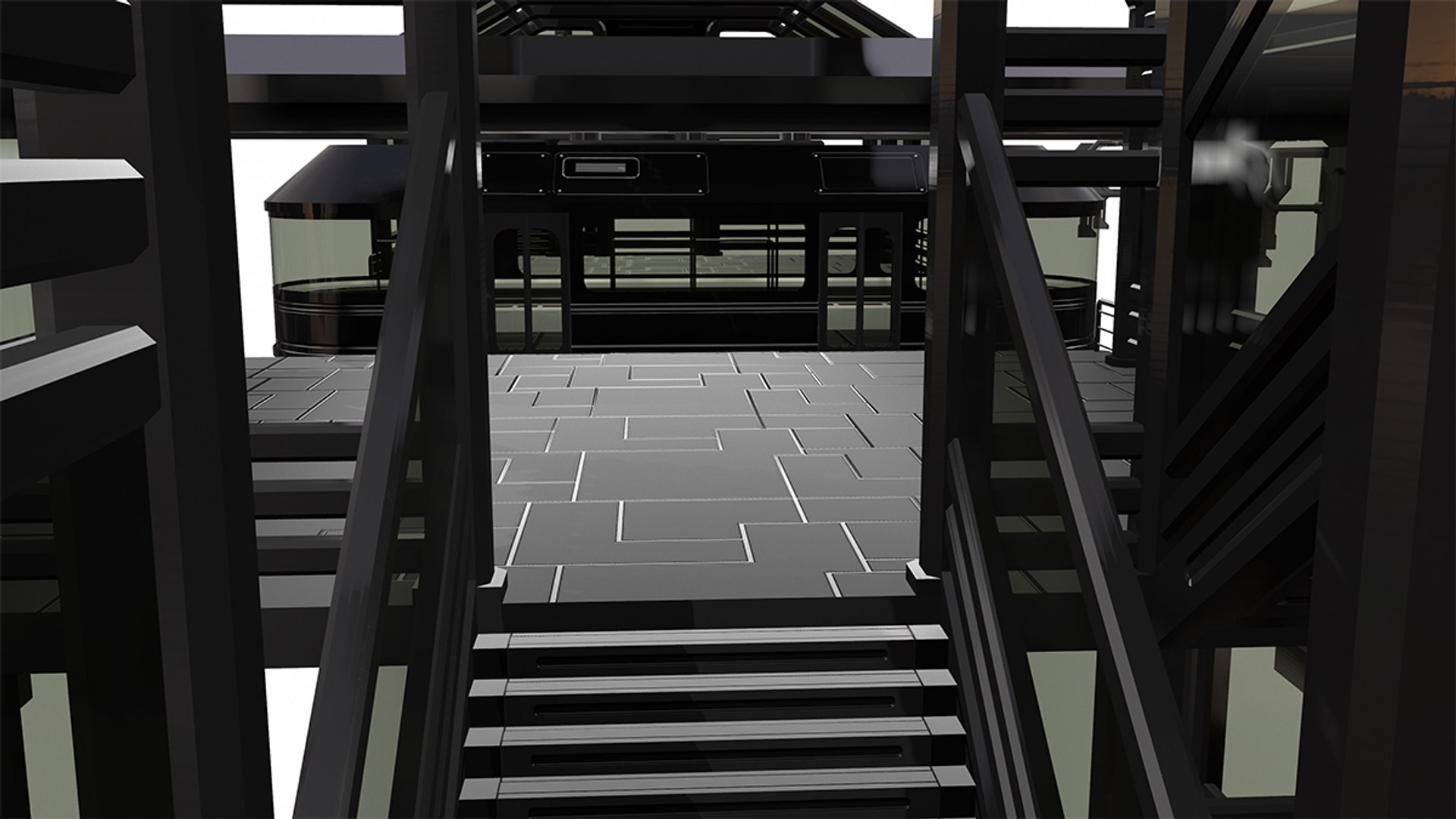 Sci-fi modular tram kit 3D model - TurboSquid 1276523