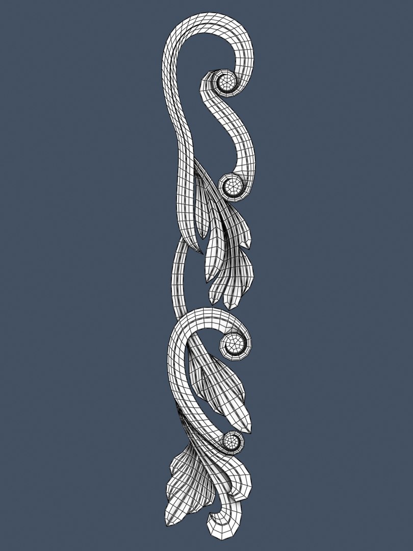 3d Decorative Scroll Model