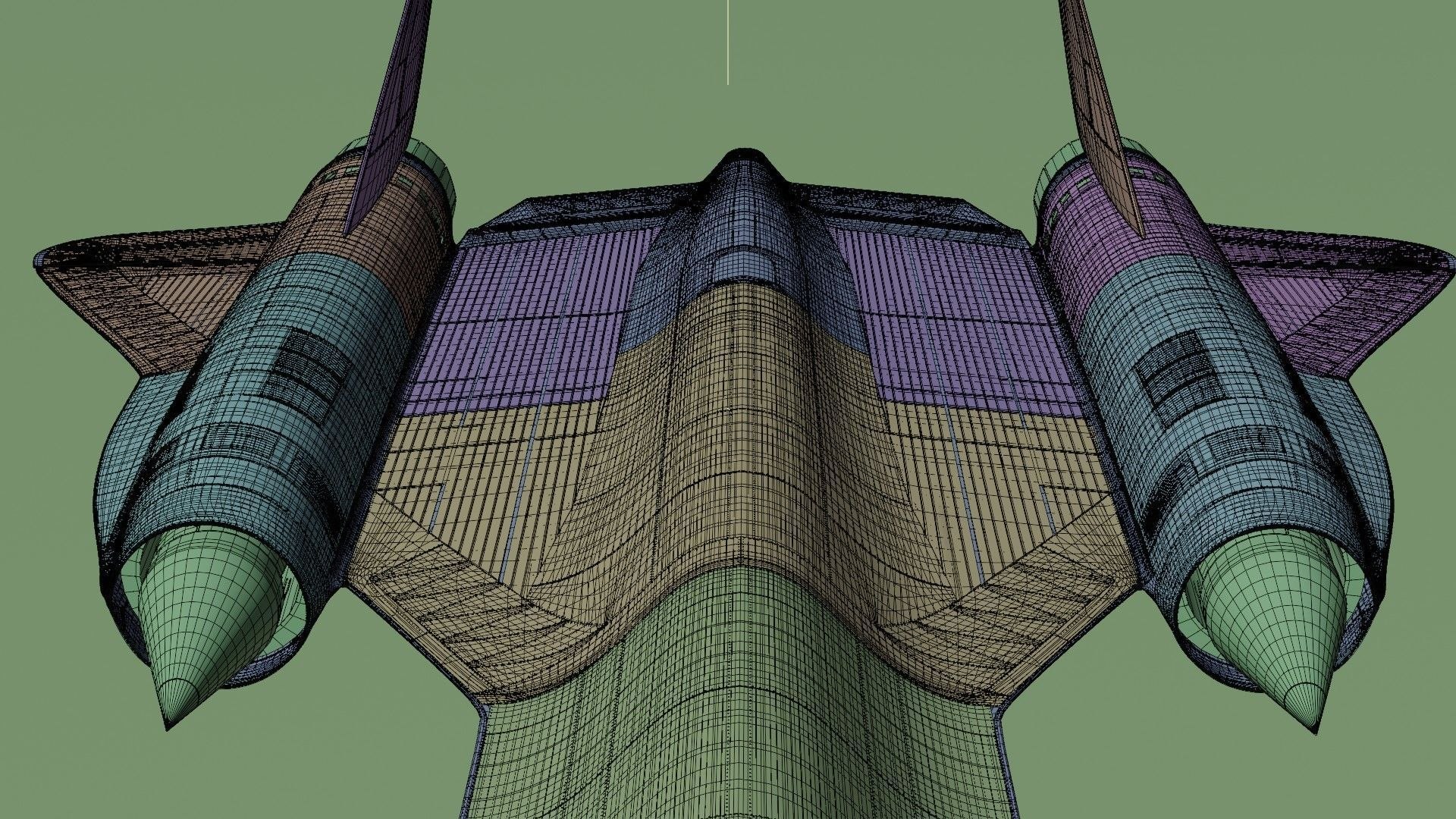 3D Lockheed Sr 71 Blackbird Exterior - TurboSquid 2108295