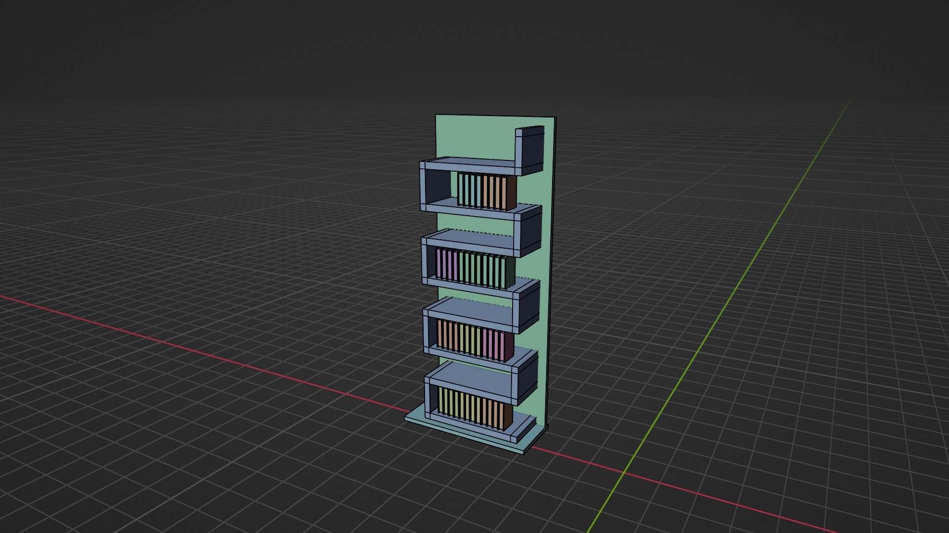 3D Bookcase 02 - TurboSquid 2390100