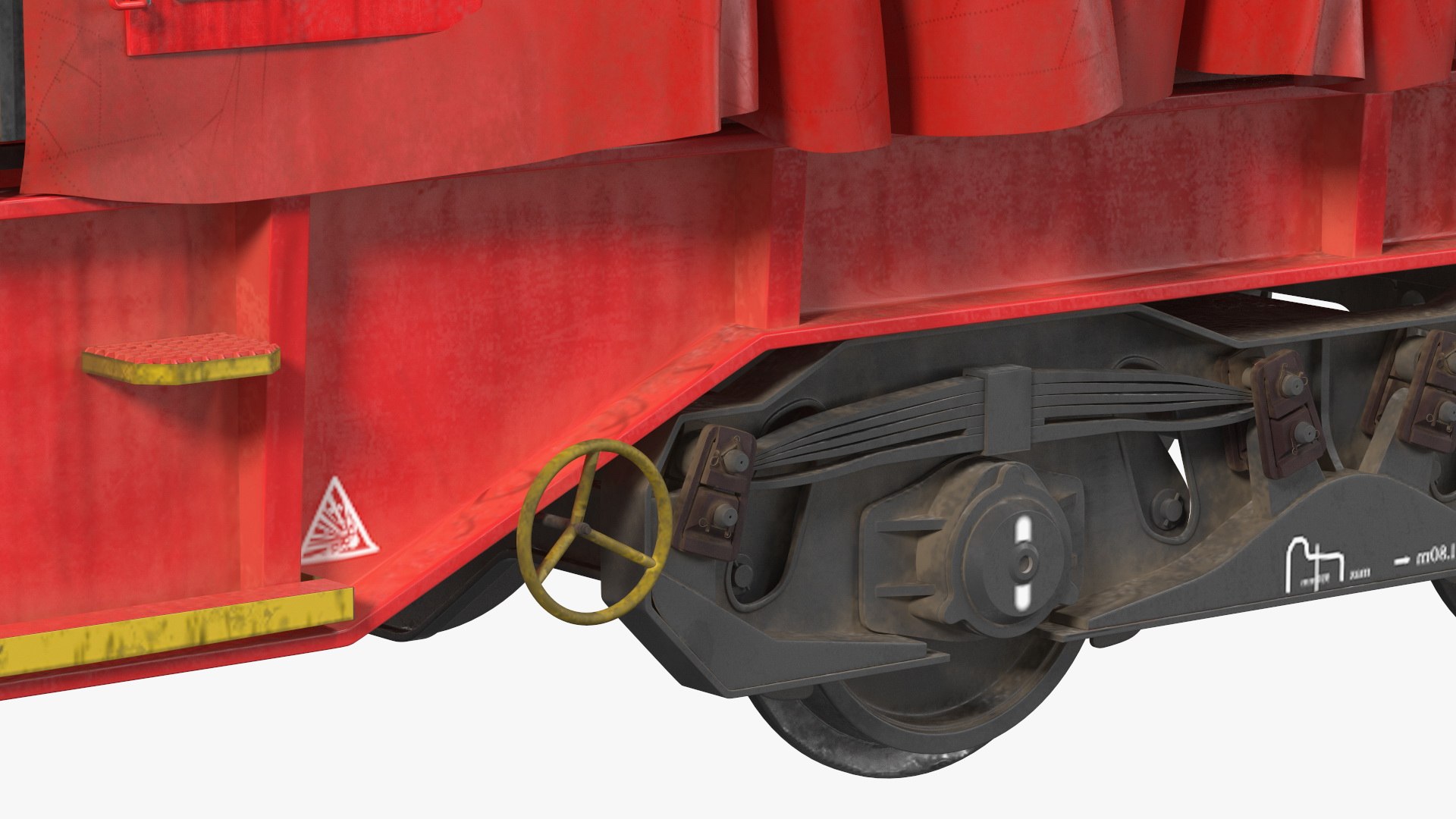 3D DB Cargo Coil Transporter Tarpaulin Freight Wagon No Interior Dirty - TurboSquid 1796051