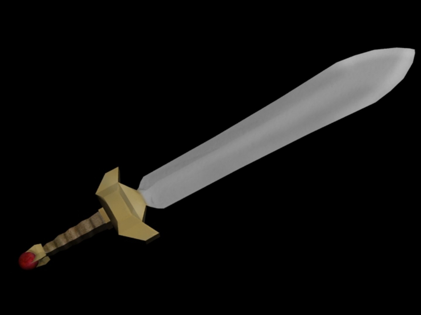 3d low-poly sword