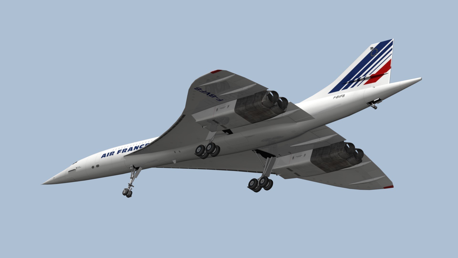 Concorde air france 3D model - TurboSquid 1301153
