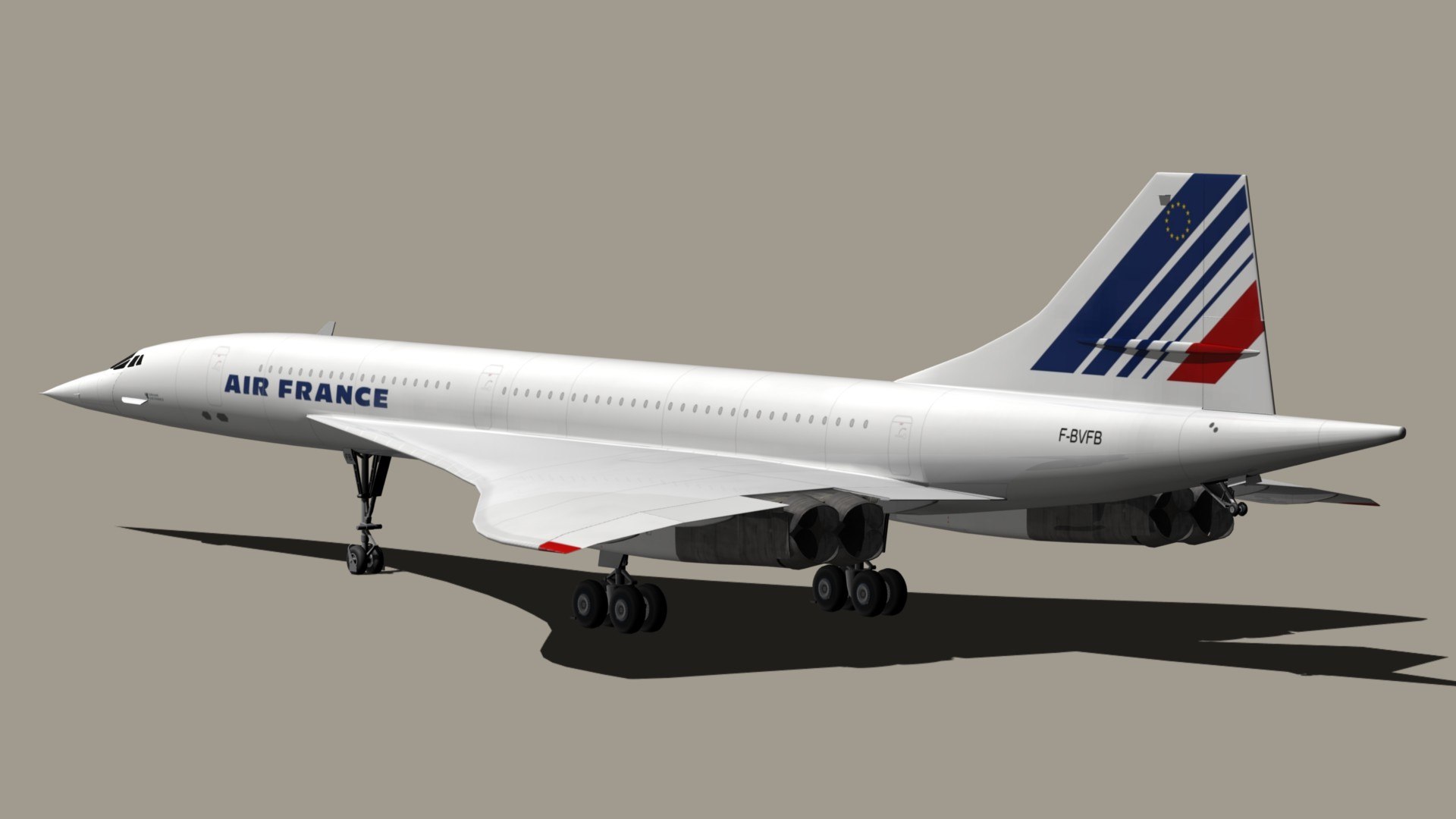 Concorde Air France 3D Model - TurboSquid 1301153