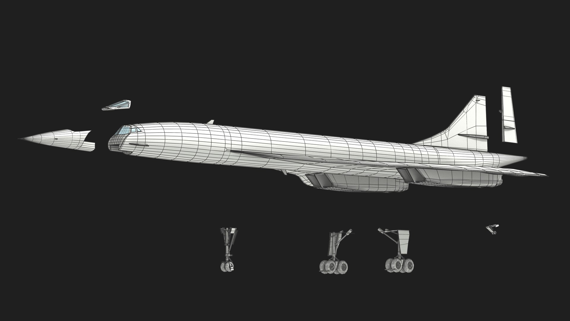 Concorde air france 3D model - TurboSquid 1301153