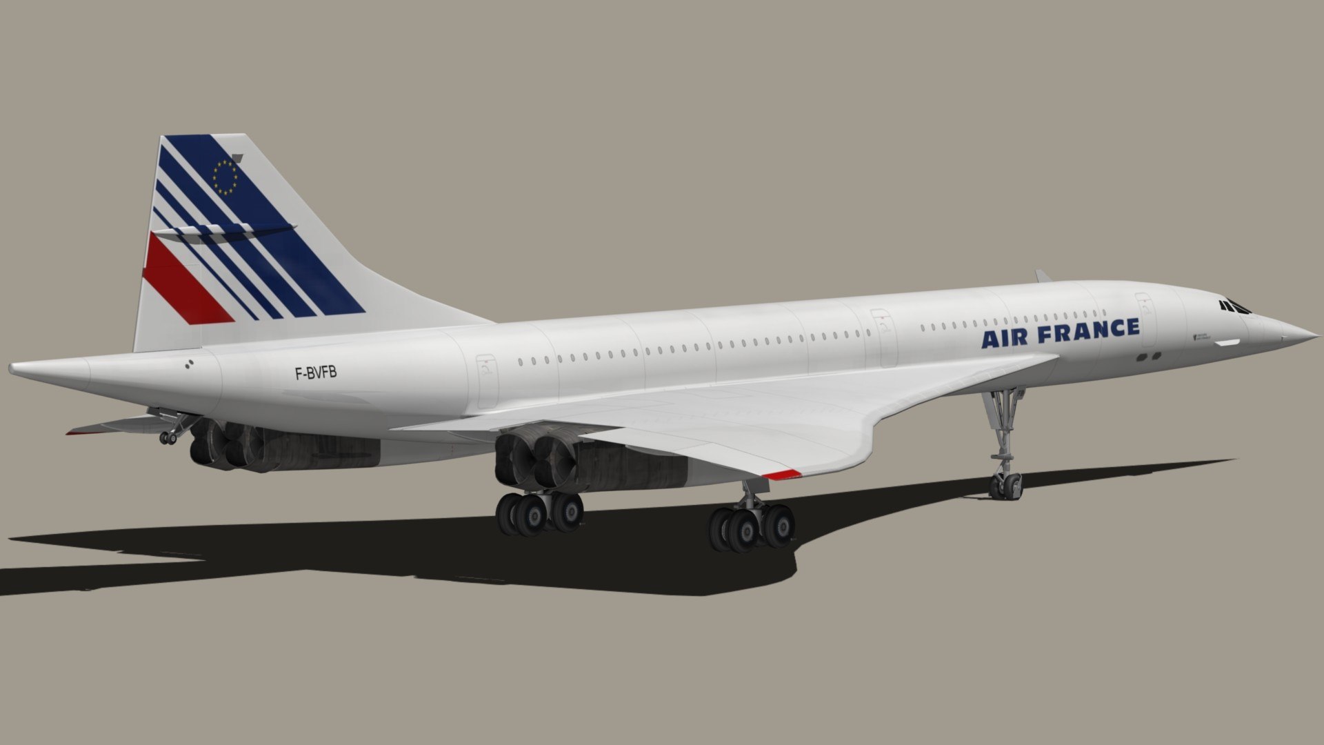 Concorde Air France 3D Model - TurboSquid 1301153