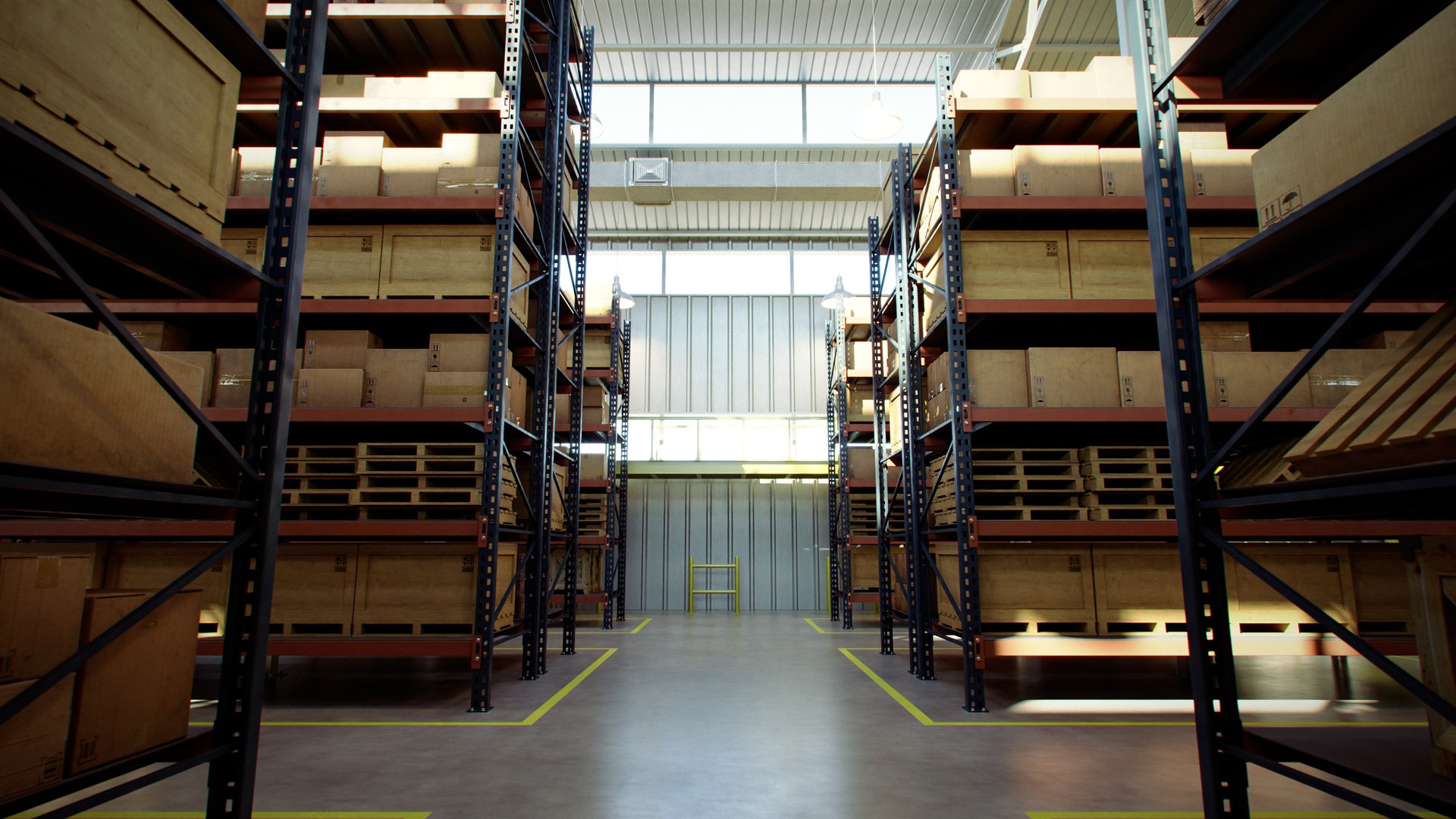 3D High Detailed Warehouse Scene - TurboSquid 2044888