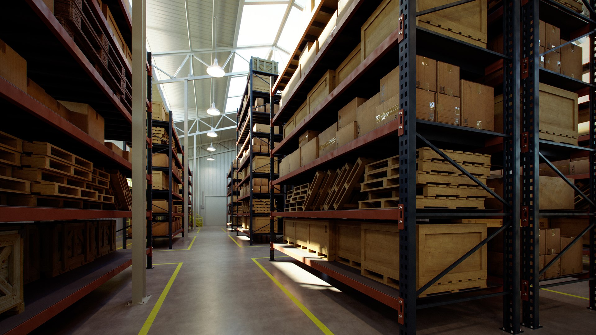 3D High Detailed Warehouse Scene - TurboSquid 2044888