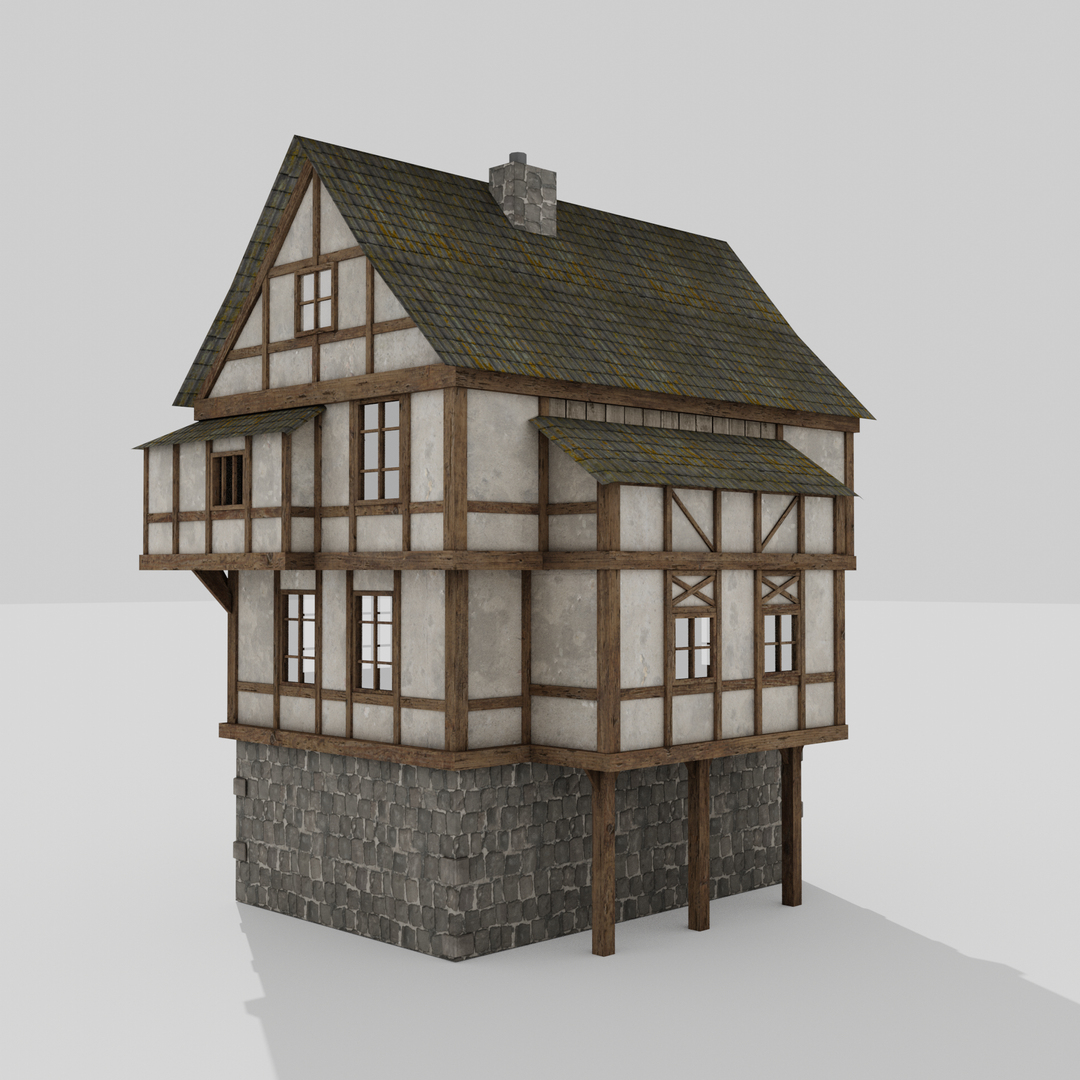 3D model medieval building house - TurboSquid 1435069