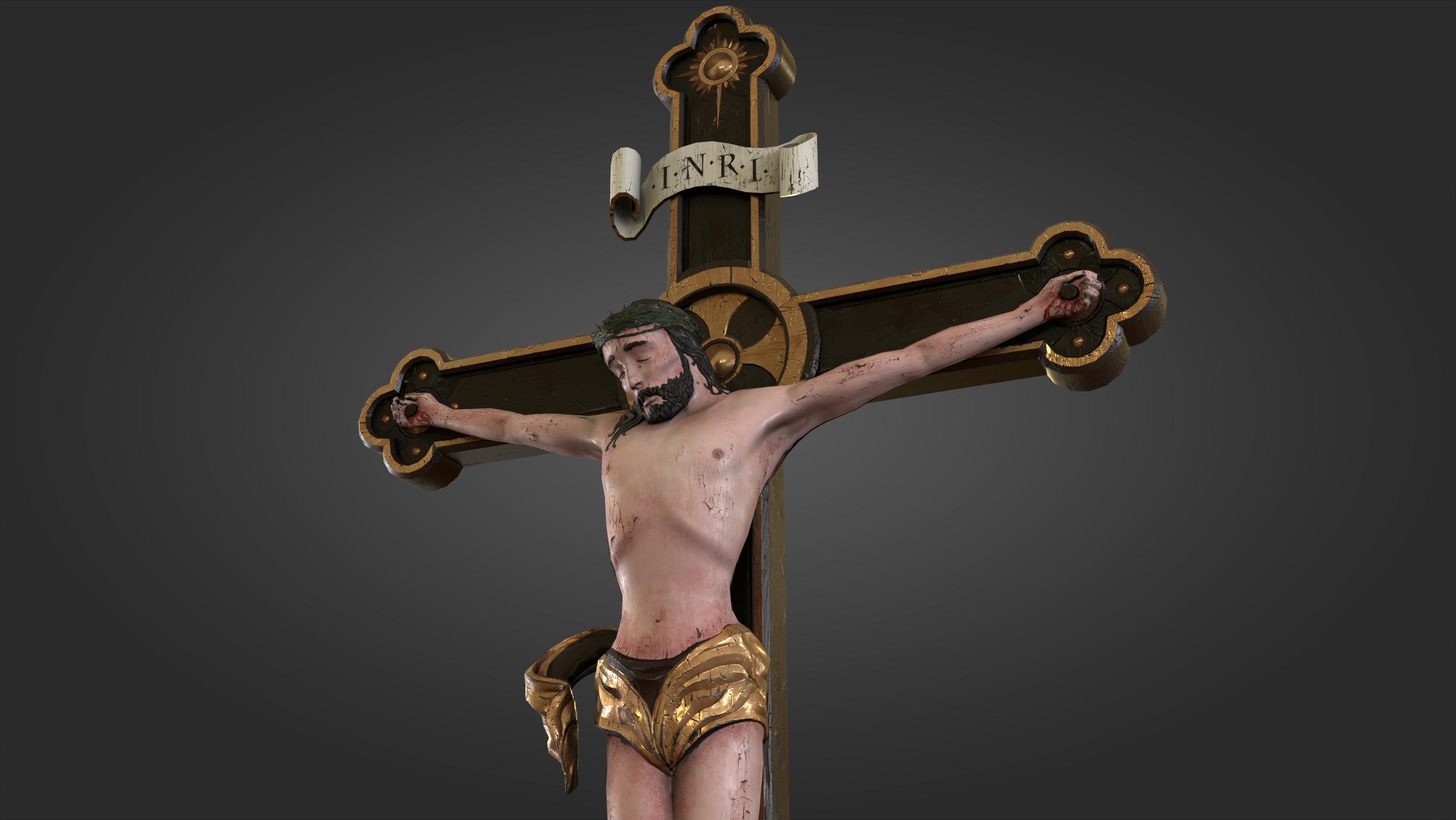 Medieval Crucifix Brown - PBR 3D model - TurboSquid 1817954