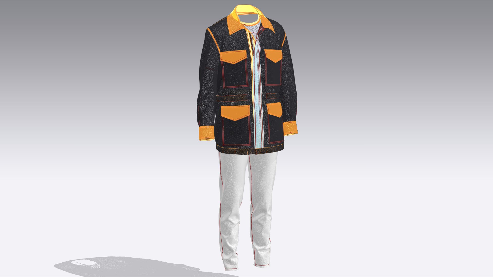 3D Model Patch Pocket Parka Outfit - TurboSquid 1874751