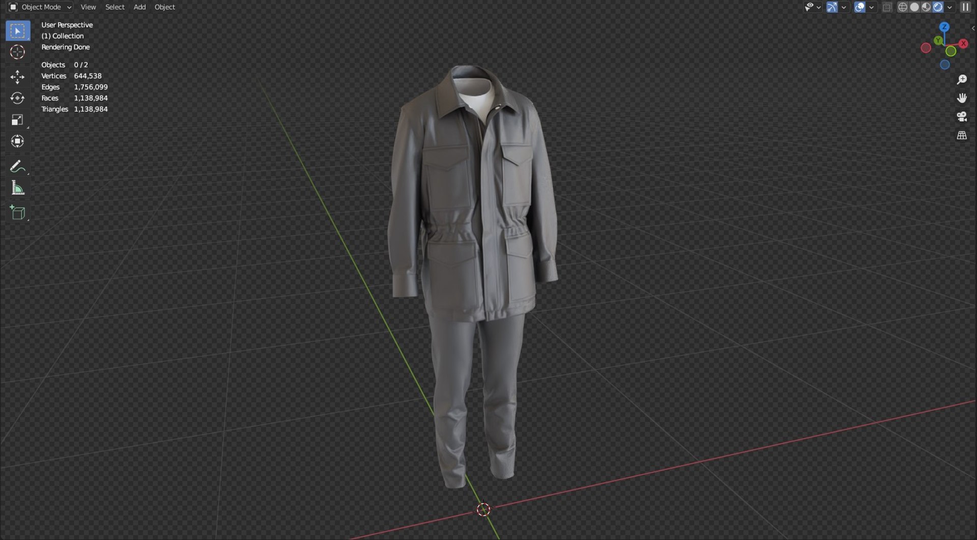 3D Model Patch Pocket Parka Outfit - TurboSquid 1874751