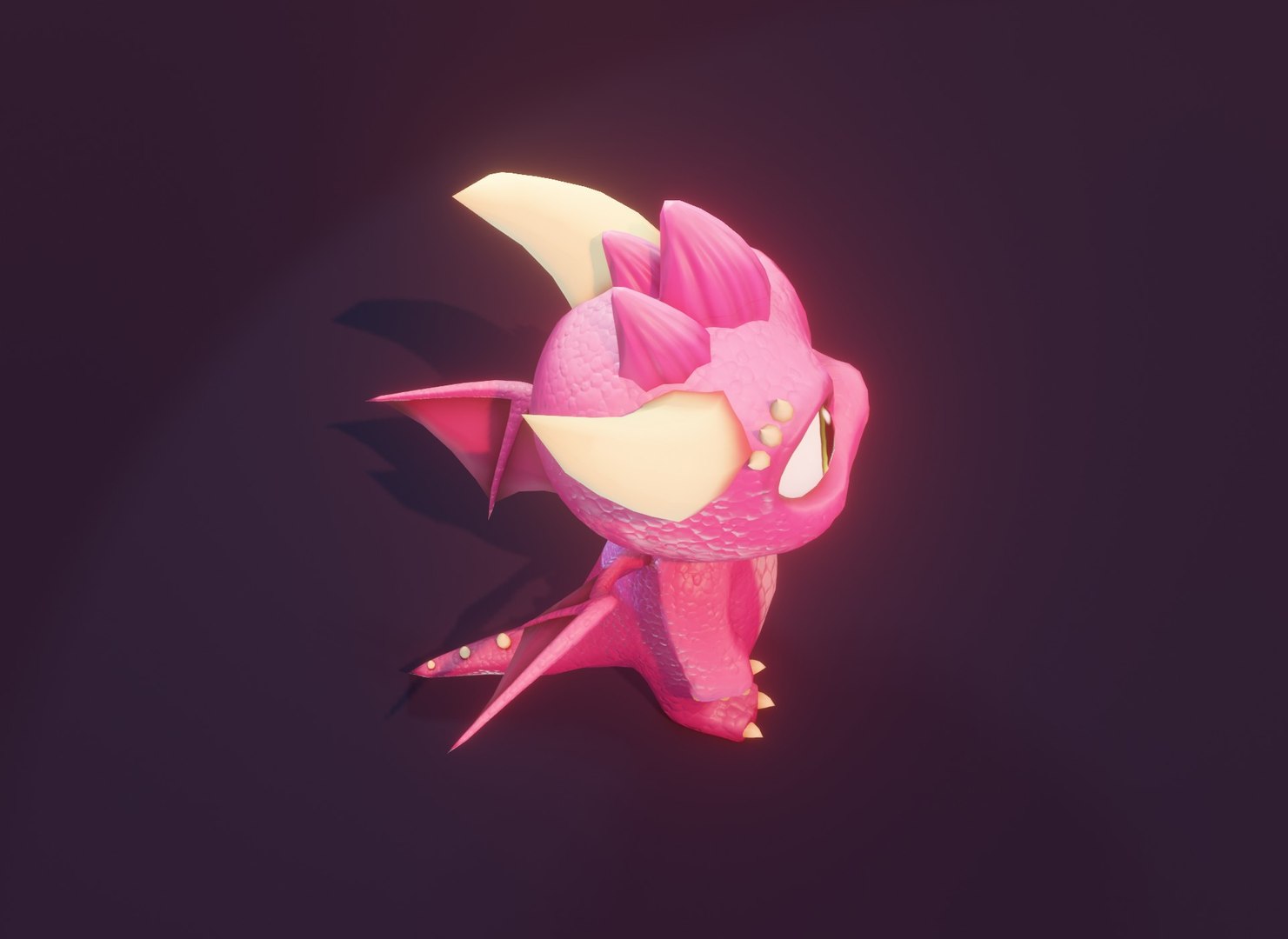 3D Model Cartoon Baby Dragon Low-poly 3D Model Pink - TurboSquid 2255721