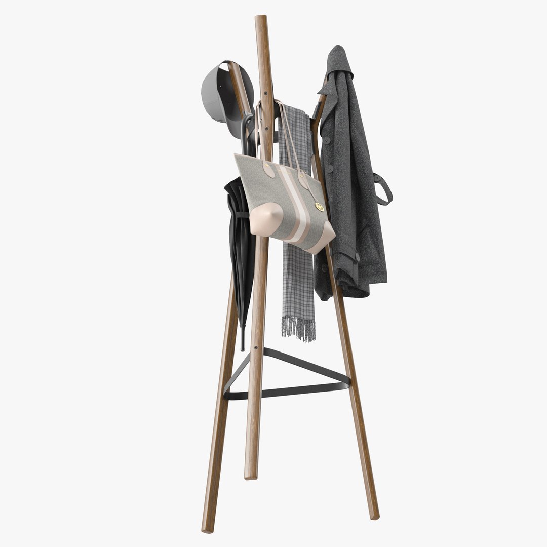 Steelwood Coat Stand 3D Model - TurboSquid 1809972