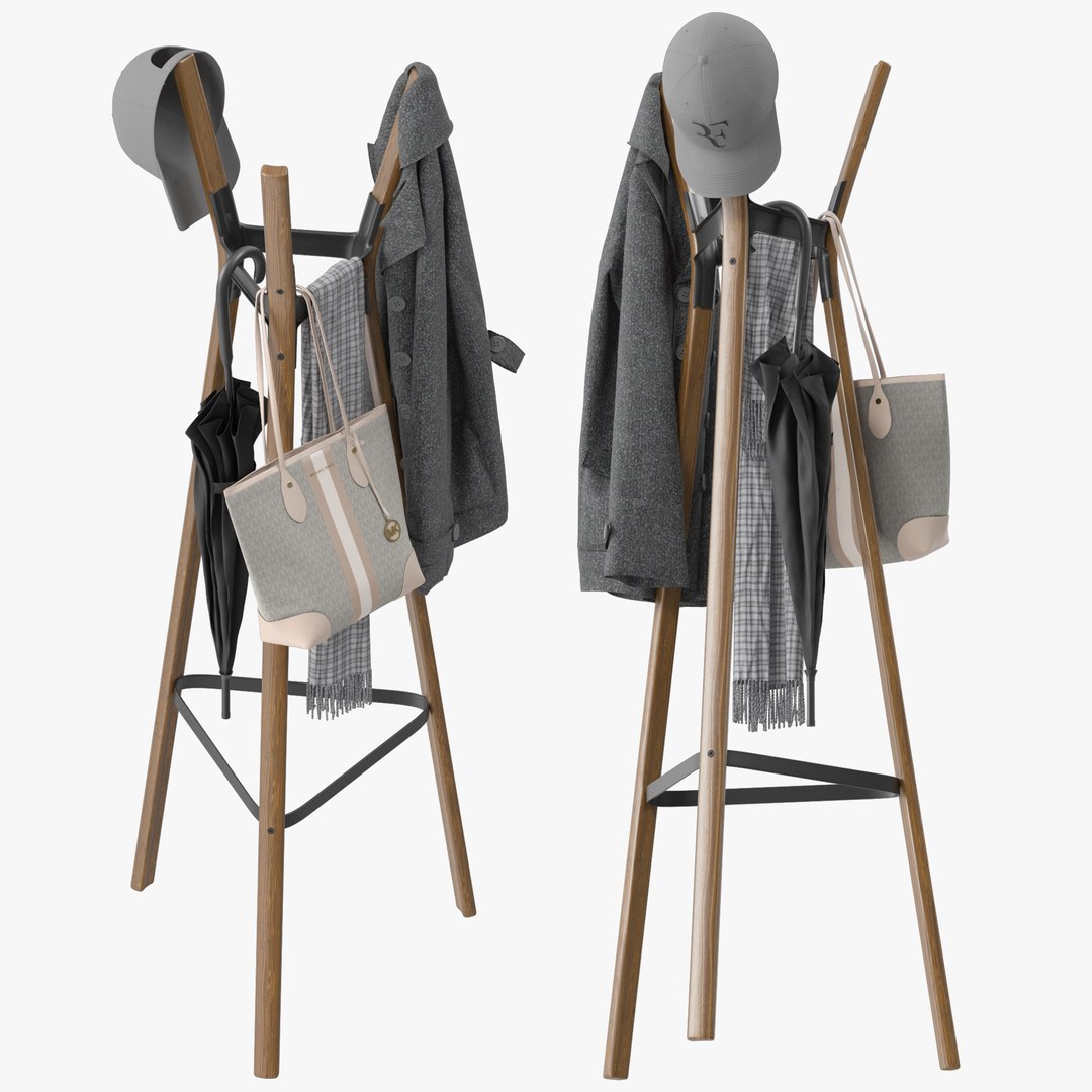 Steelwood Coat Stand 3D Model - TurboSquid 1809972