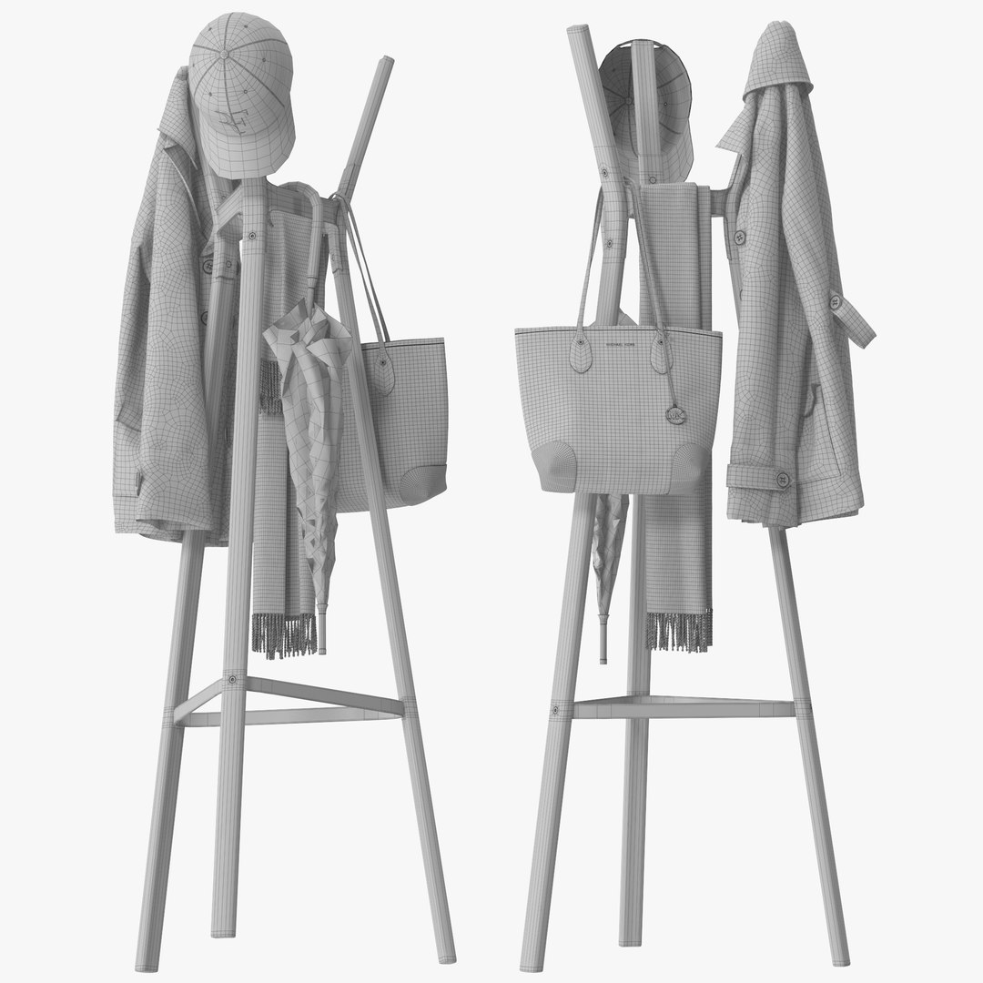 Steelwood Coat Stand 3D Model - TurboSquid 1809972