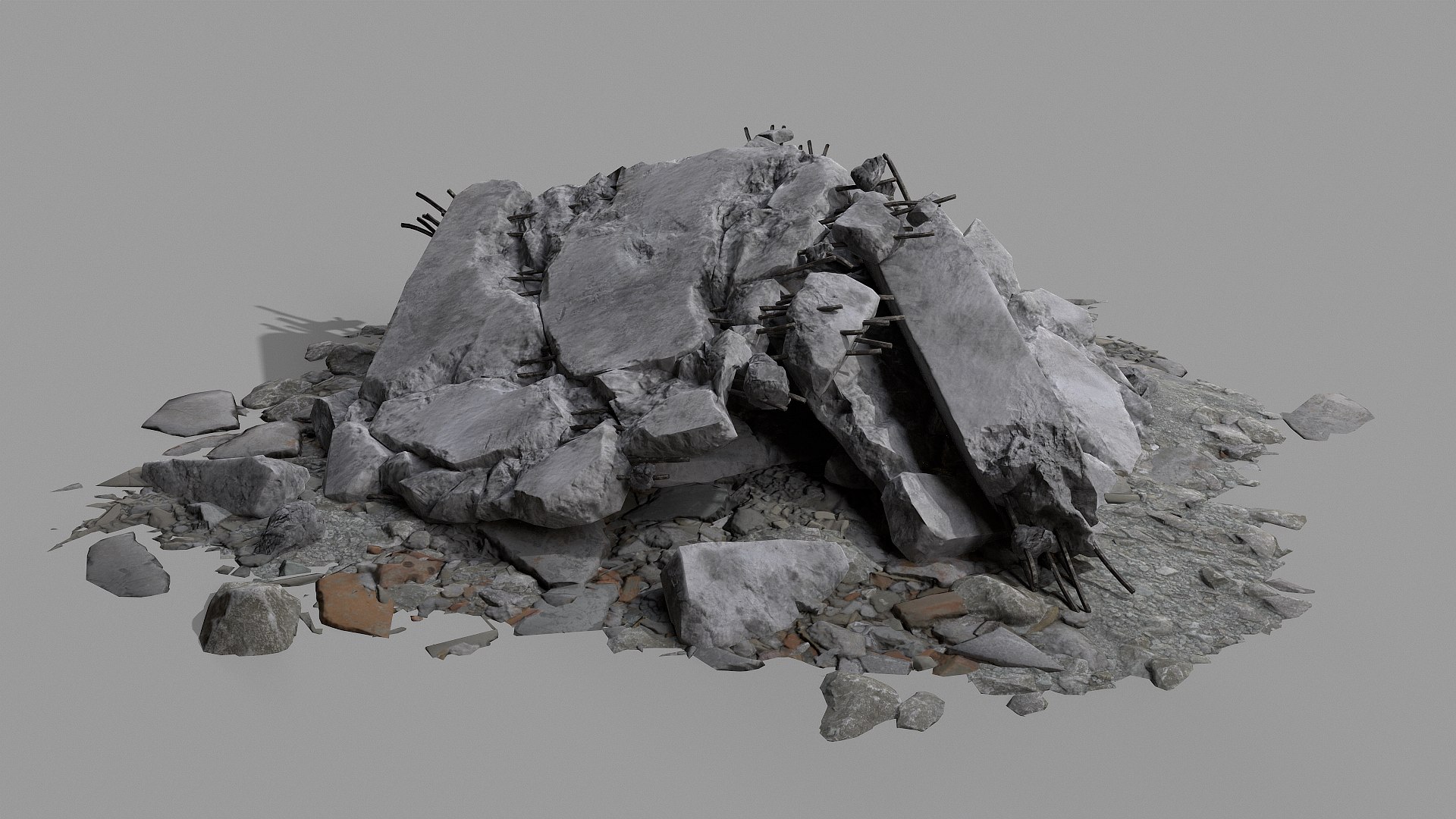 3D model Ruin Debris Rubble 04 - TurboSquid 1743912