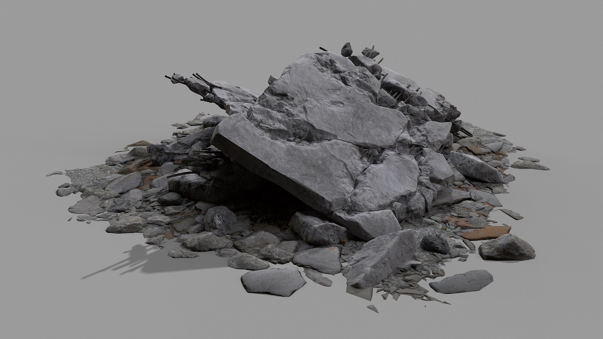 3D Model Ruin Debris Rubble 04 - TurboSquid 1743912