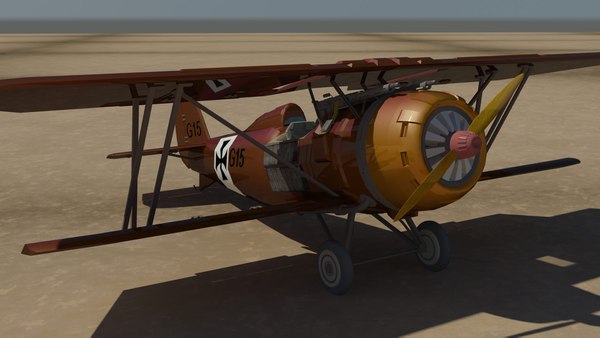 3d model of biplane