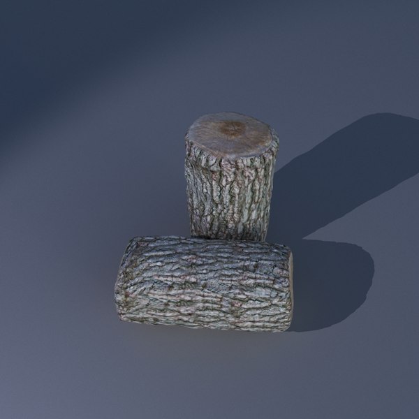 3D 3ds Max wood log billet
