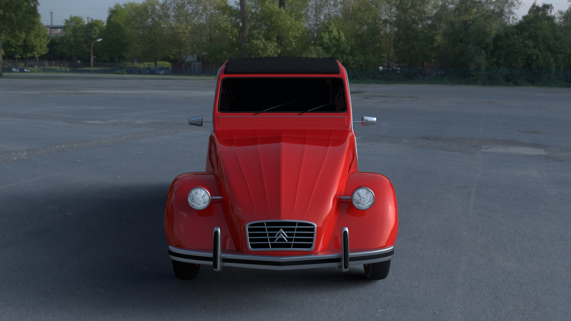 3d citroen 2cv hdri model