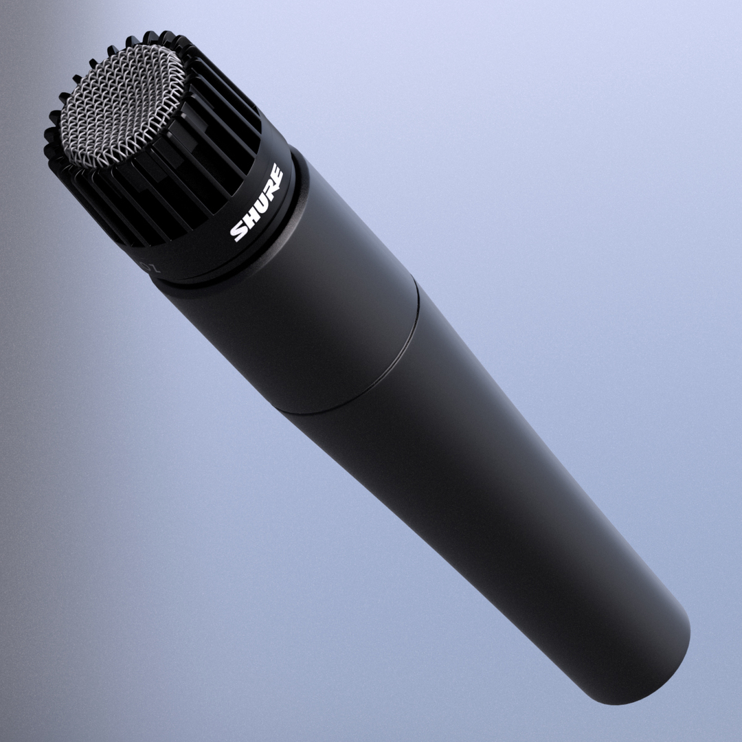 3d model shure sm57 microphone