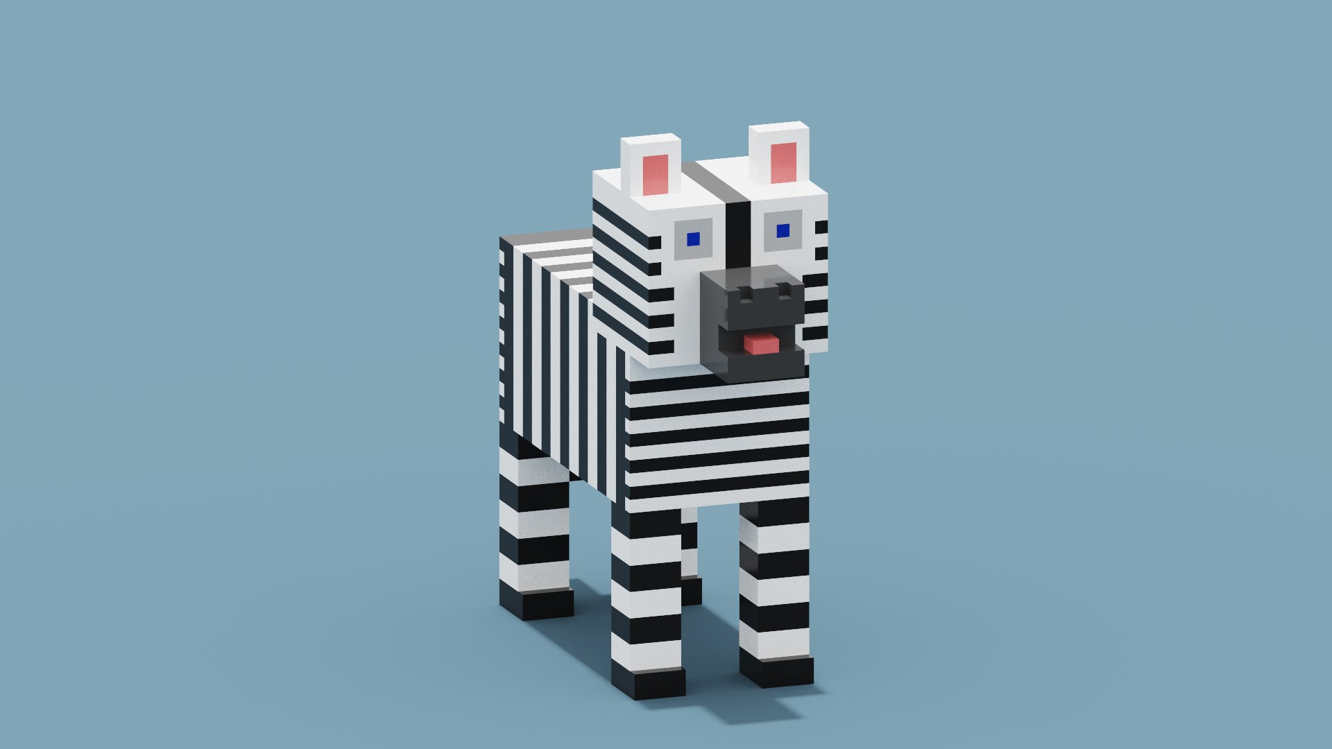 3D Voxel Zebra Model - TurboSquid 1930464