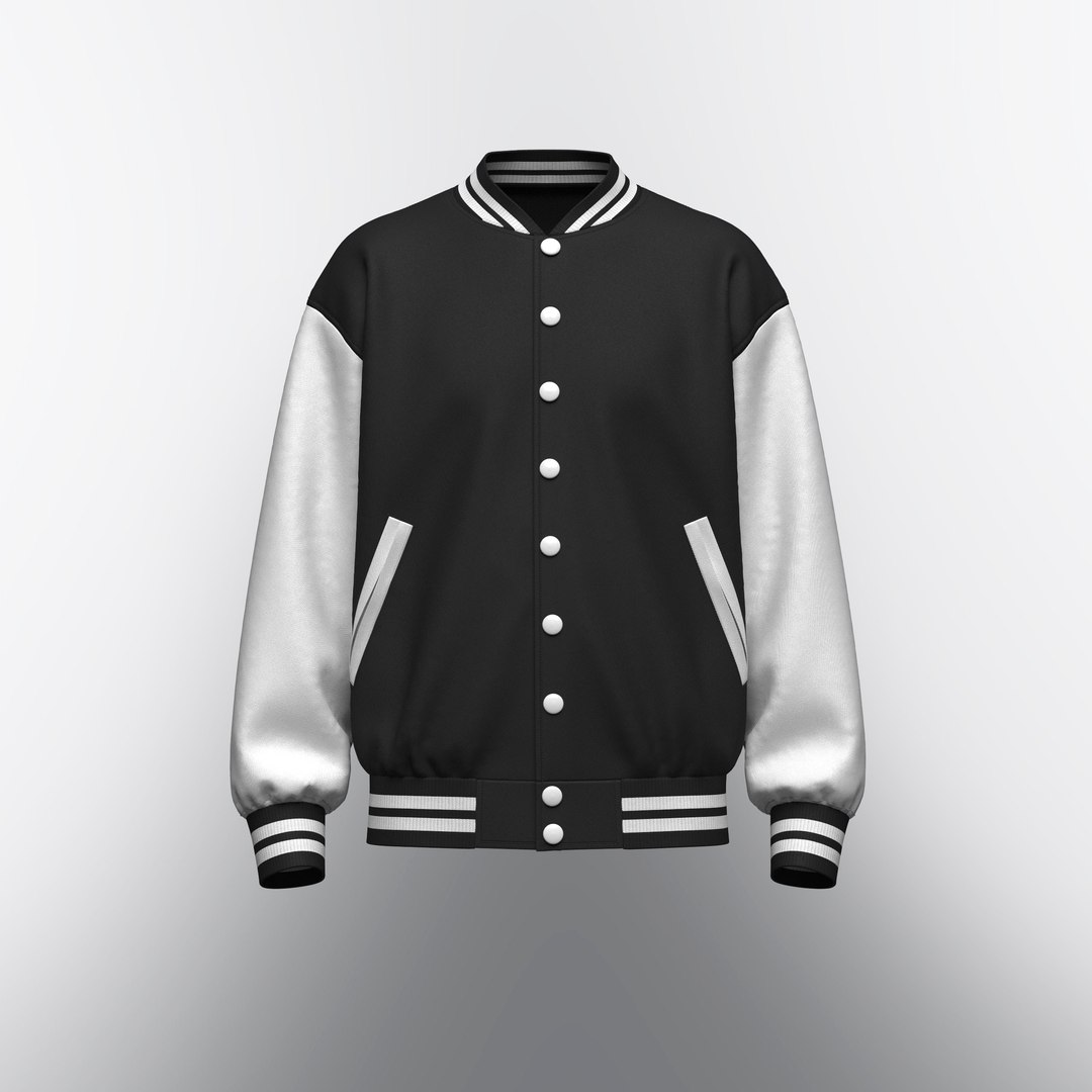 Mens Oversized Varsity Jacket 3D - TurboSquid 2206668