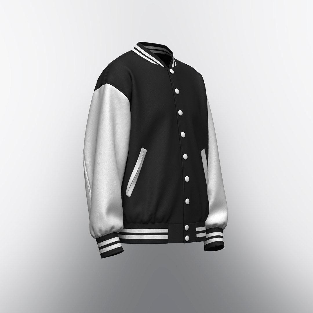 Mens Oversized Varsity Jacket 3D - TurboSquid 2206668