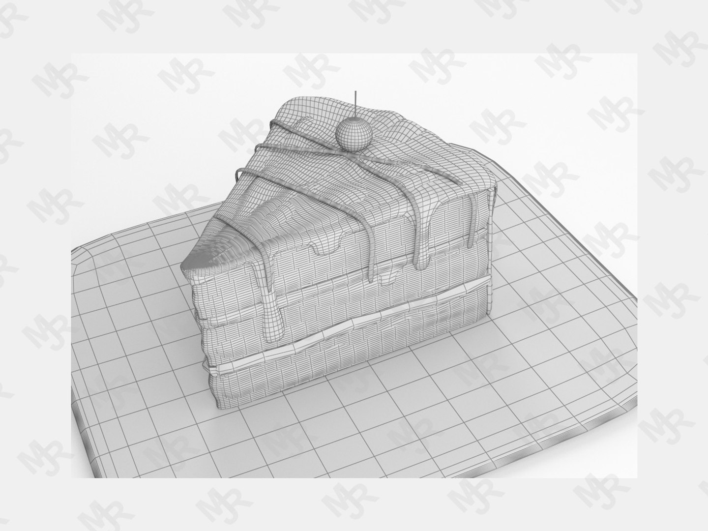 Free 3D Slice Chocolate Cake - TurboSquid 1193718