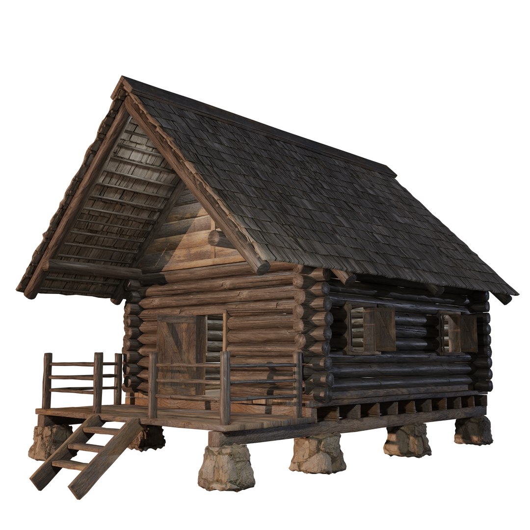3D Model Log Cabin - TurboSquid 1962487