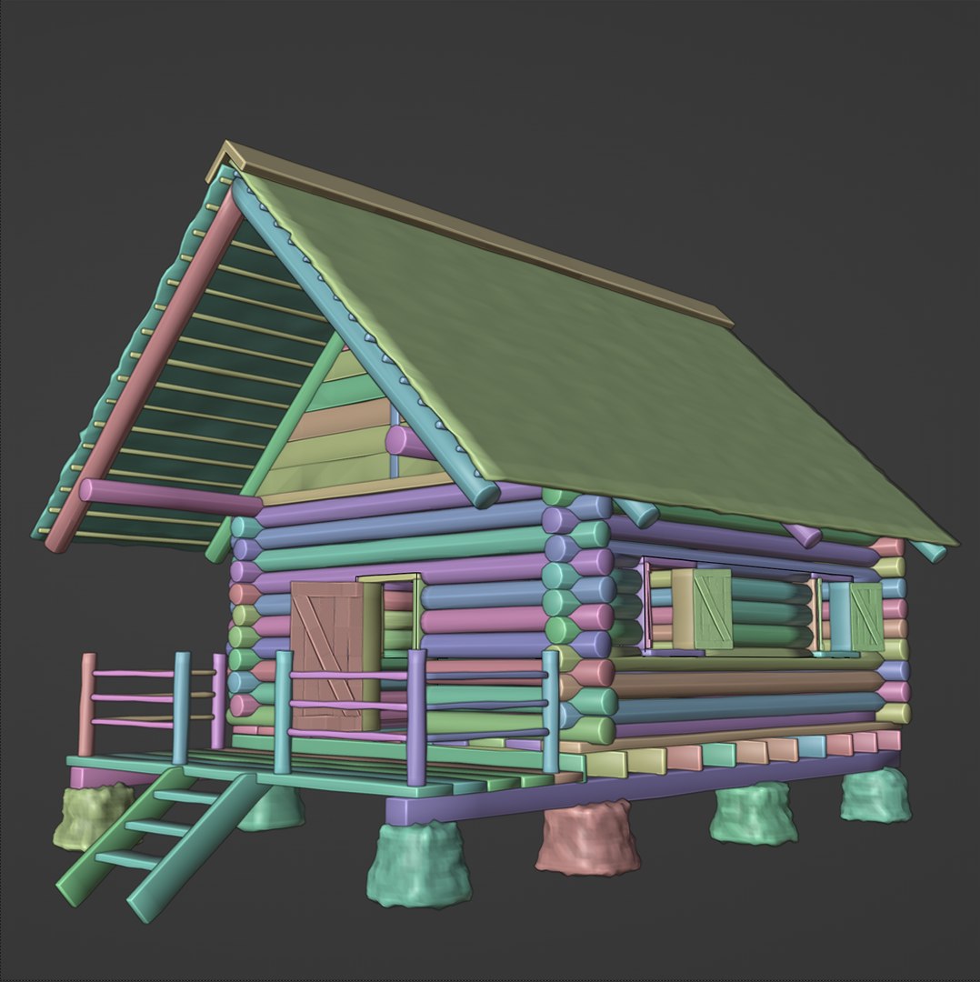 3D Model Log Cabin - TurboSquid 1962487