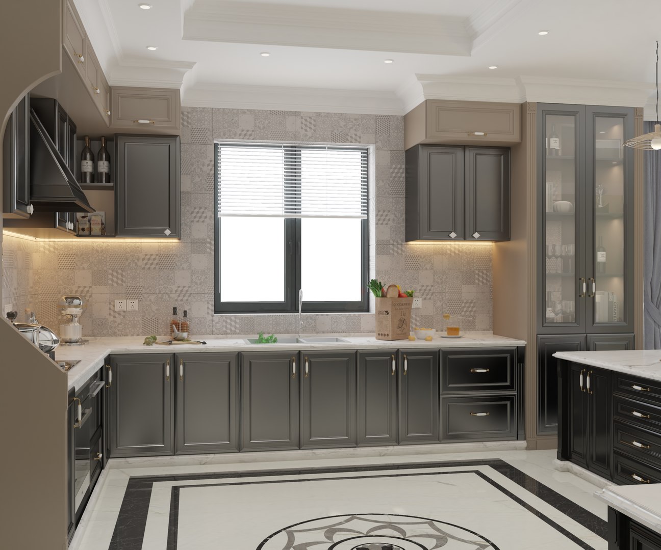 3D Kitchen And Living Room Interior Design Model - TurboSquid 2009331