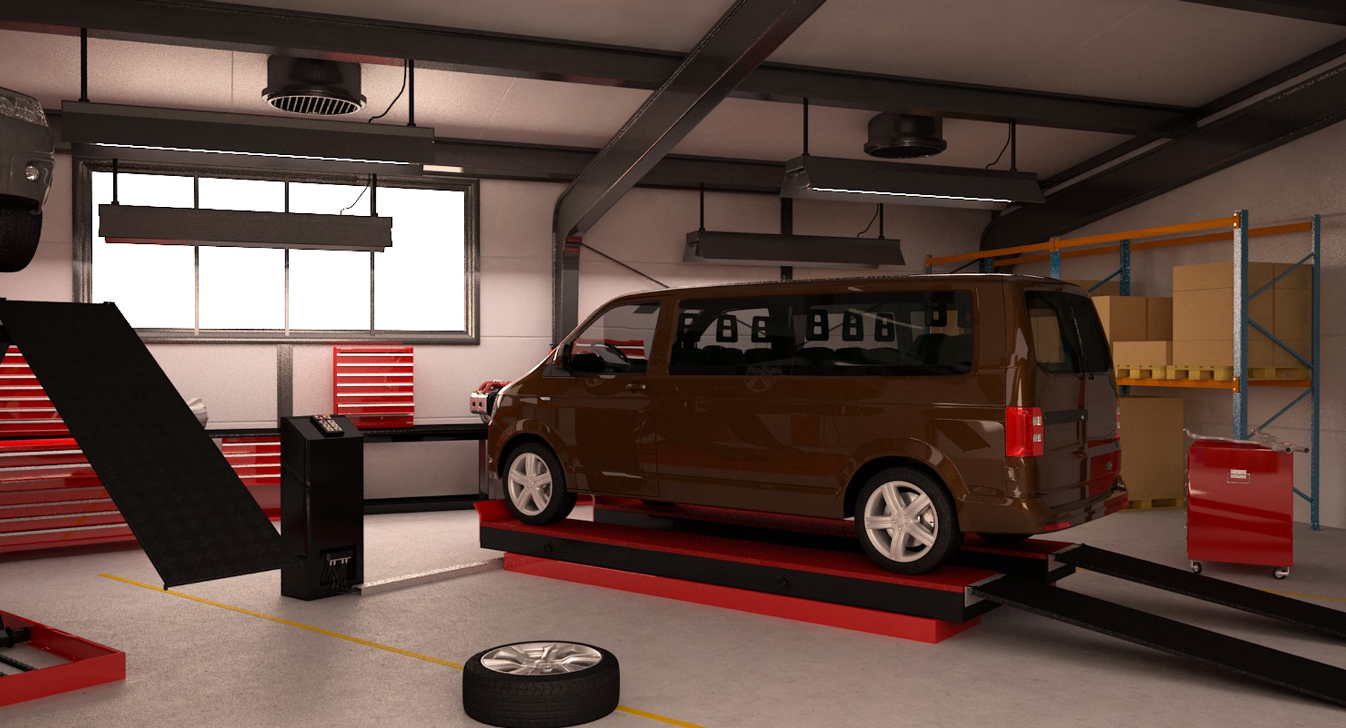Automotive Workshop Interior Cars 3D Model - TurboSquid 1407860