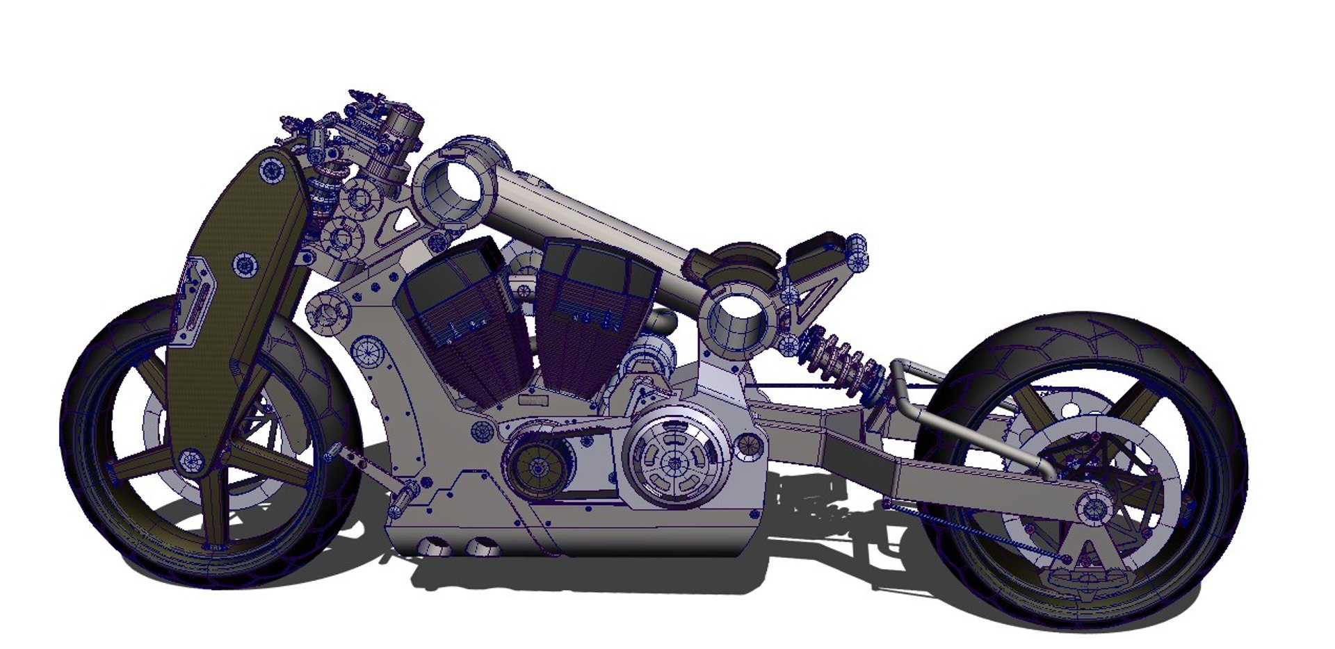 Confederate Fighter Custom Bike 3d Model