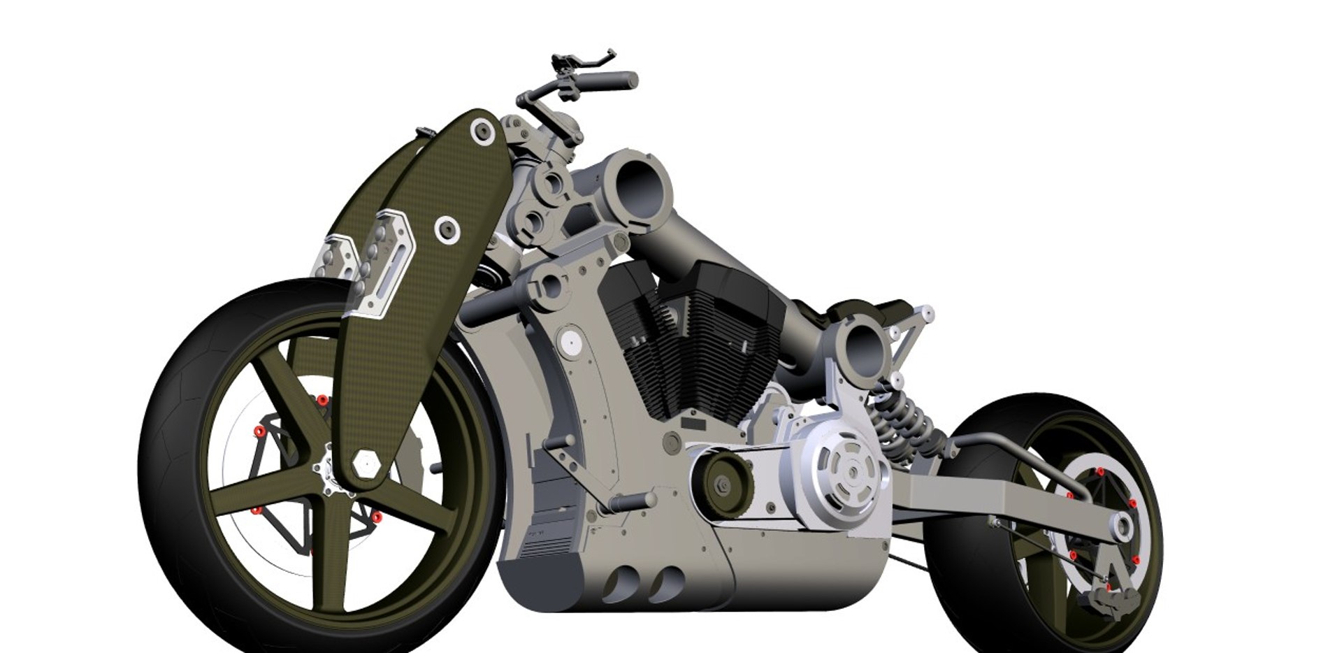 Confederate Fighter Custom Bike 3d Model