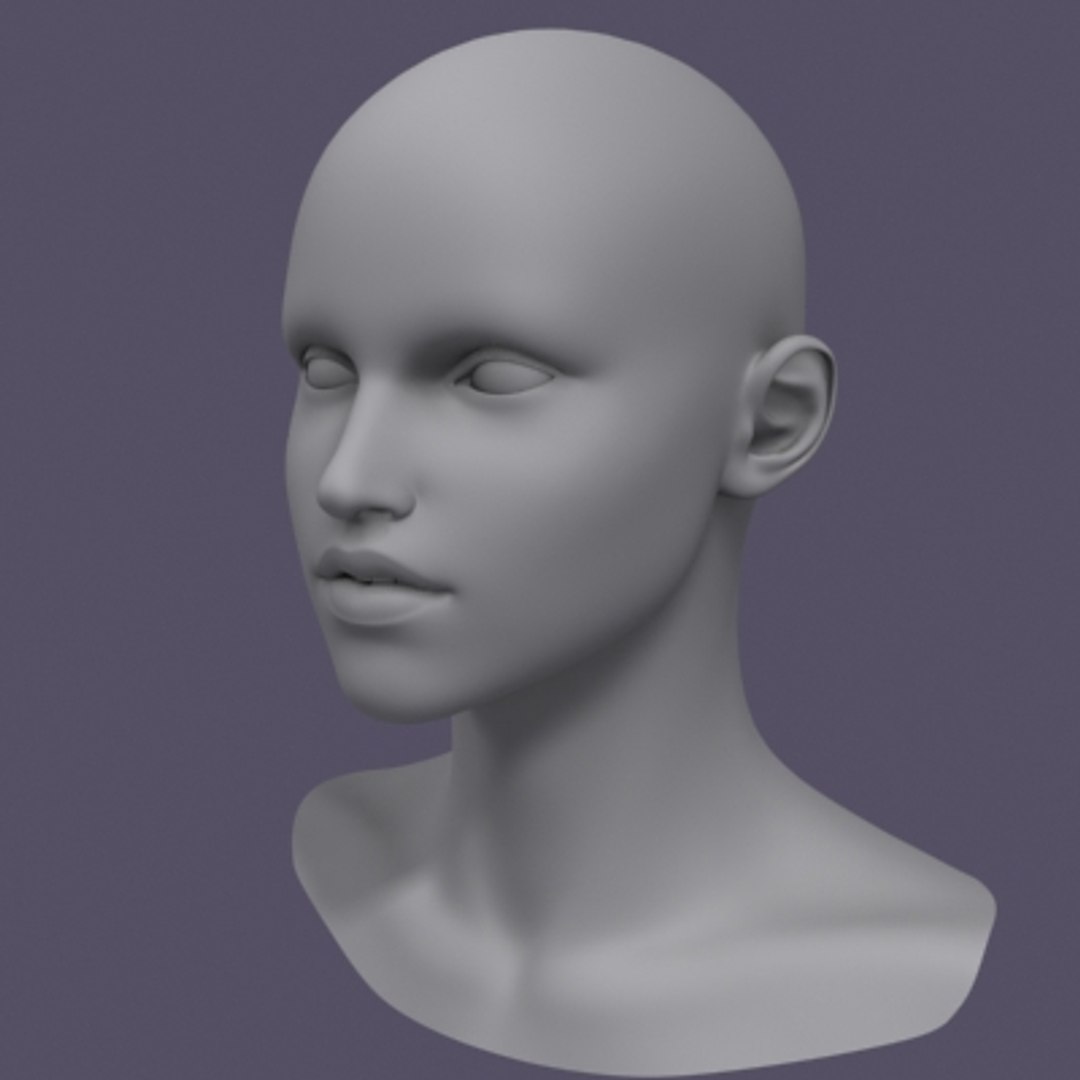 Female Head 3d Model