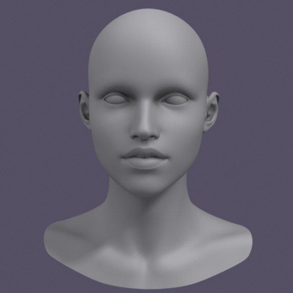 maya polygonal male head